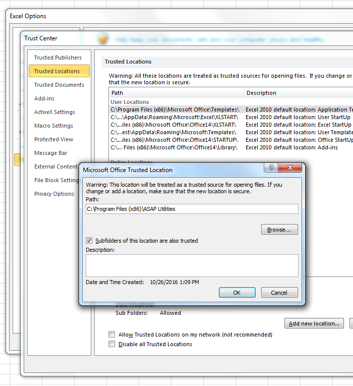 ASAP Utilities for Excel - How to solve the error message: "Office has detected a problem with ...